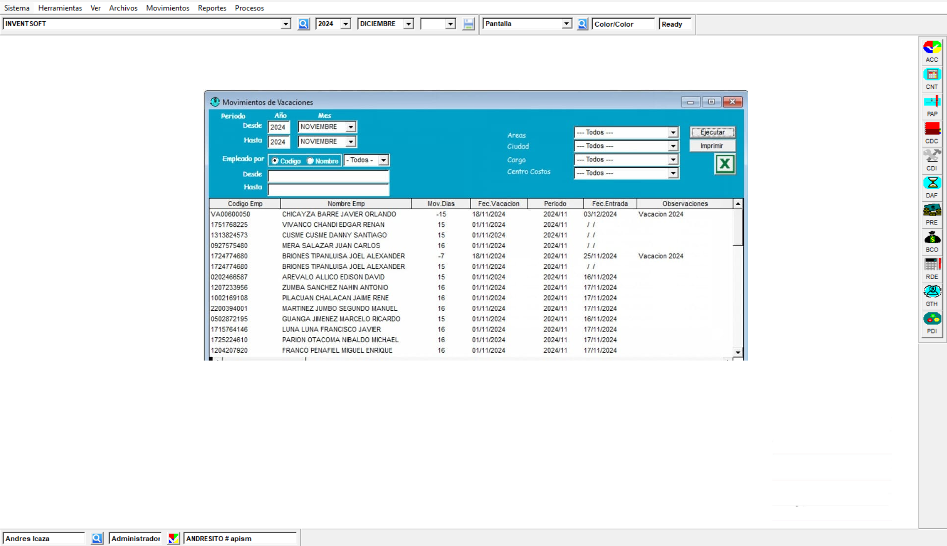 Talento Humano - IMSoft ERP Software